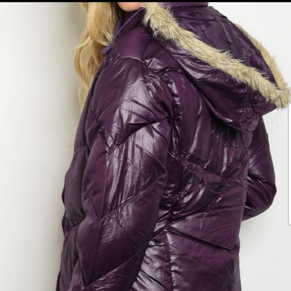 Jackets & Coats | Purple Hooded Puffer Jacket | Poshmark